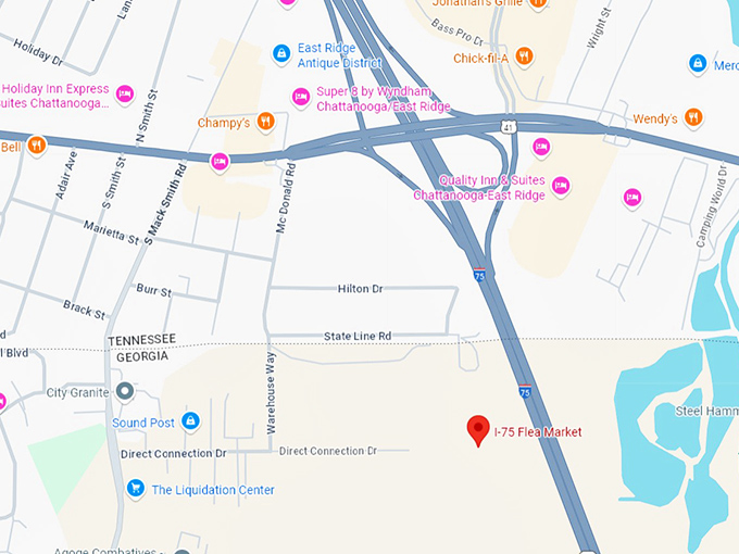 16. i 75 flea market map