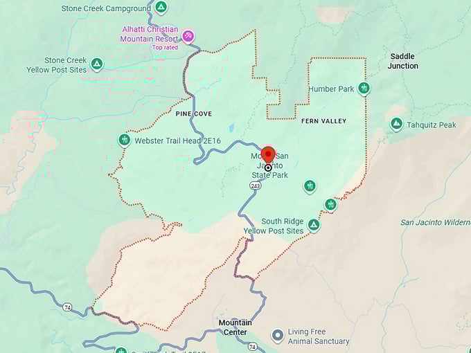 16. idyllwild–pine cove map