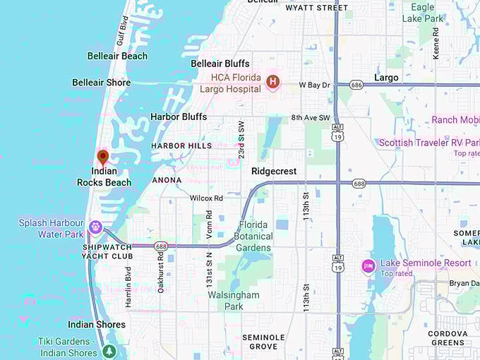 16. indian rocks beach map