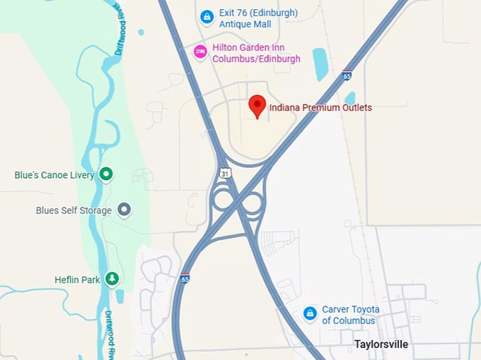 16. indiana premium outlets map
