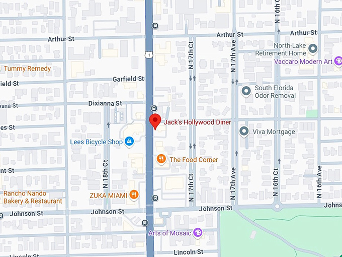 16. jack’s hollywood diner map