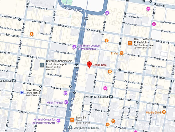 16. jean's cafe map