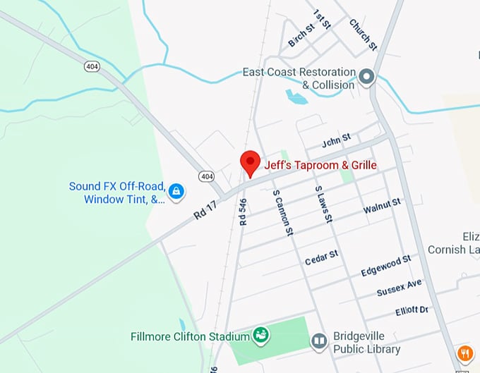 16. jeff’s taproom & grille map