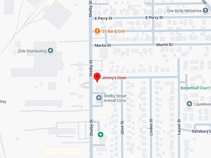 16. jimmy’s diner map