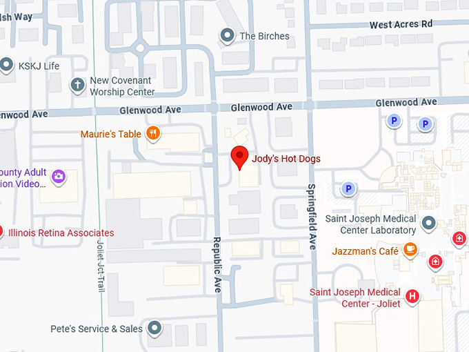 16. jody’s hot dogs map