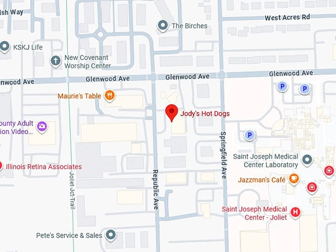 16. jody’s hot dogs map