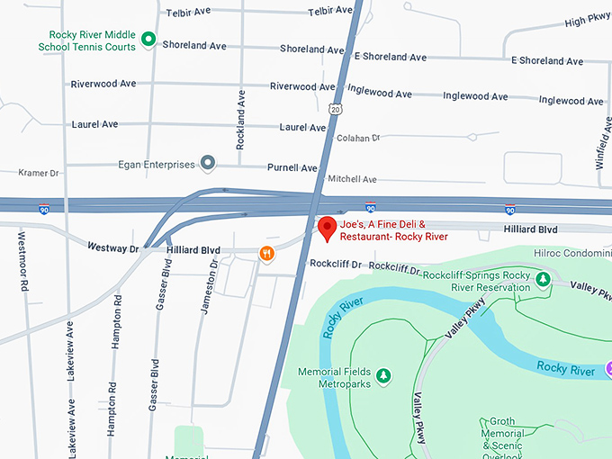 16. joe's, a fine deli & restaurant rocky river map