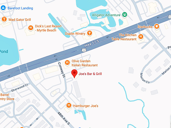 16. joe’s bar & grill map