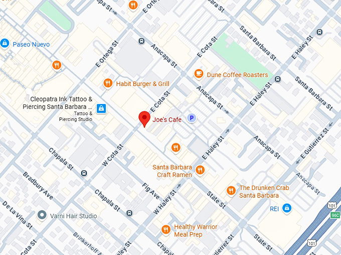 16. joe's café map