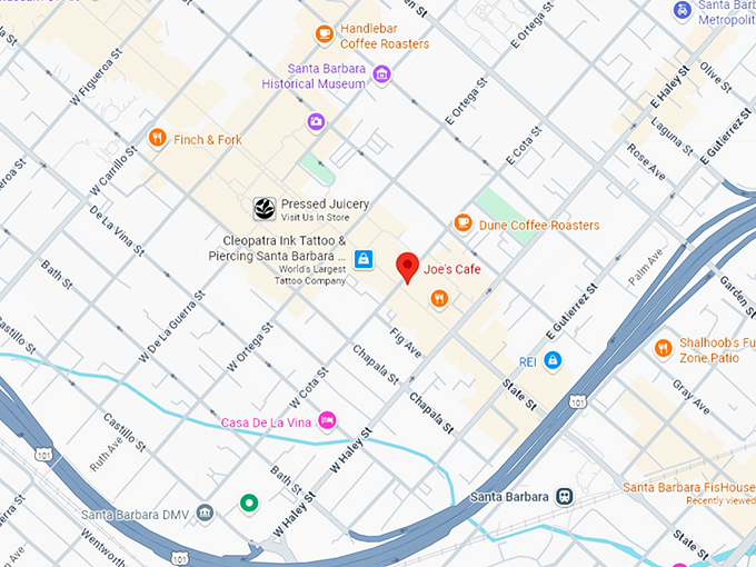 16. joe's café map