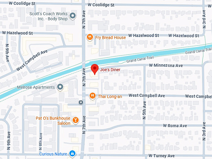 16. joe’s diner map