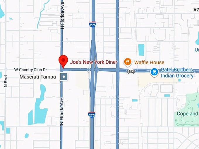 16. joe's new york diner map