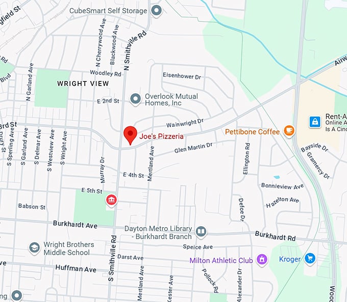 16. joe's pizzeria map