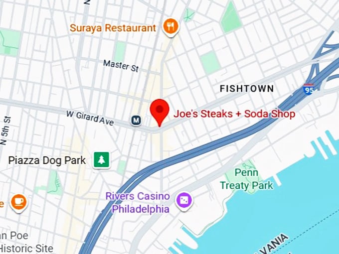 16. joe’s steaks + soda shop (fishtown) map