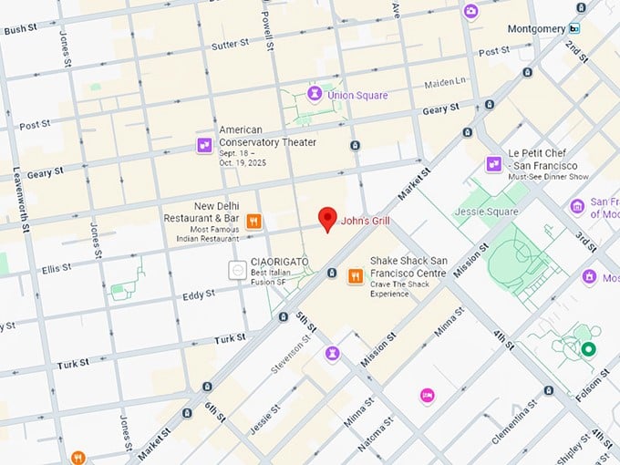 16. john’s grill map