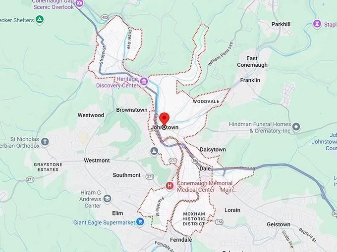 16. johnstown, pa map