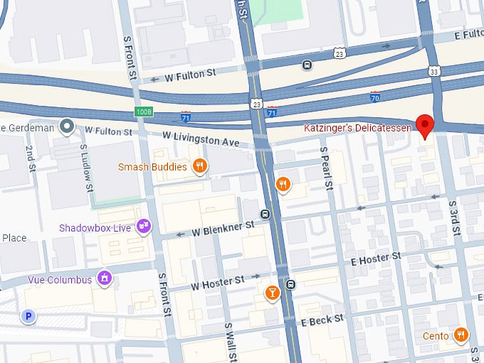 16. katzinger's delicatessen map
