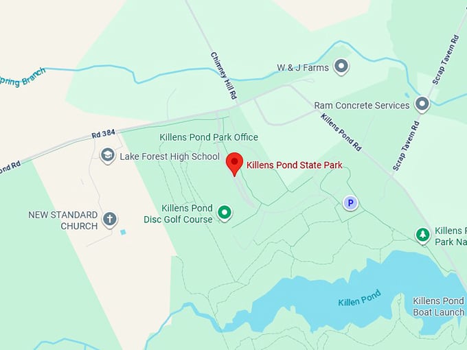 16. killens pond state park map