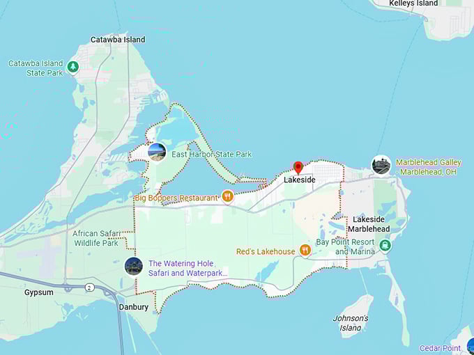 16. lakeside map