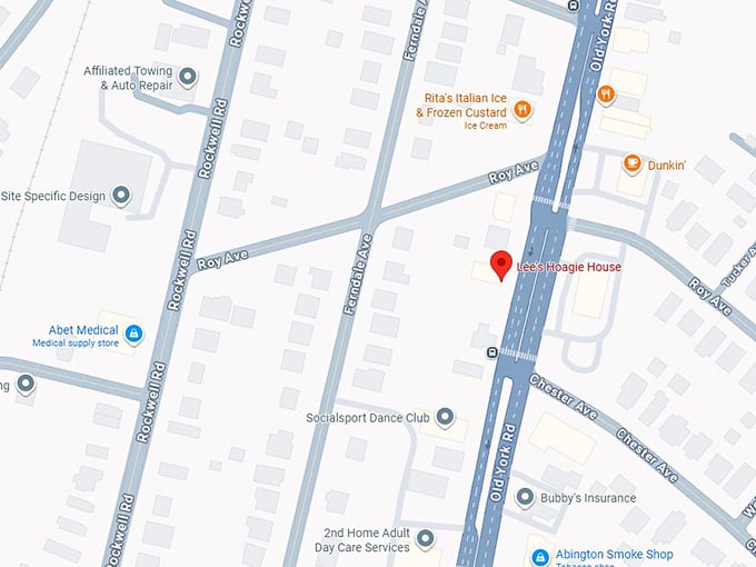 16. lee’s hoagie house map
