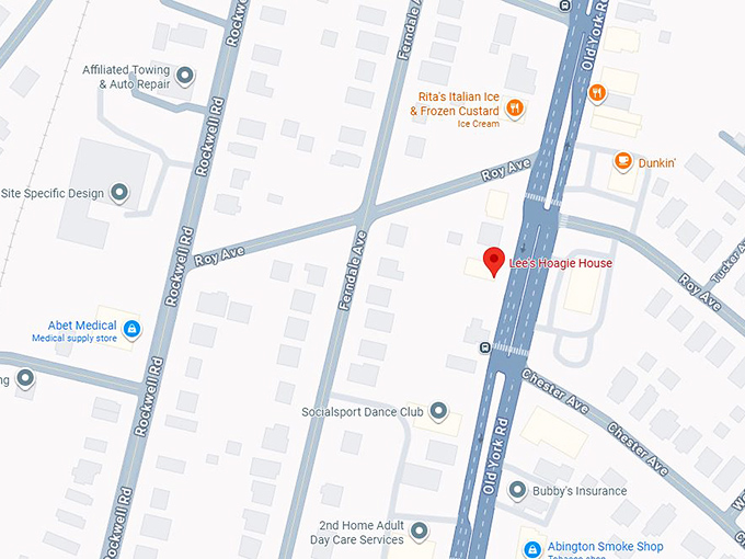 16. lee’s hoagie house map