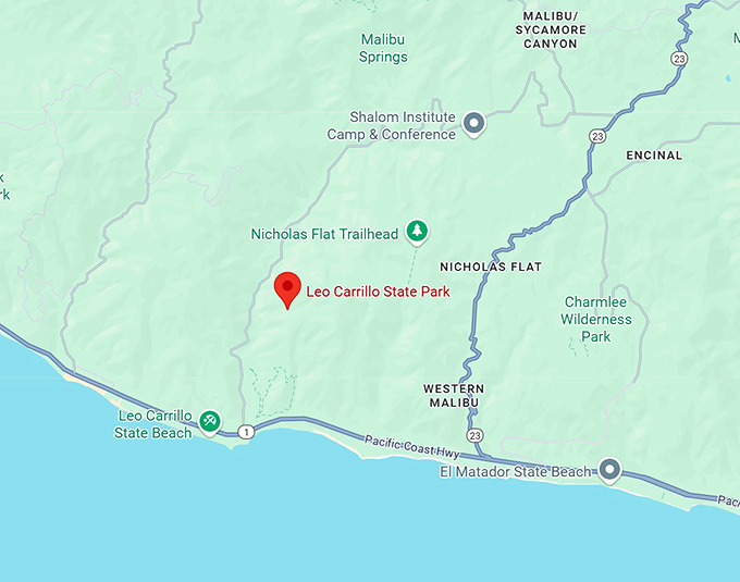 16. leo carrillo state park map