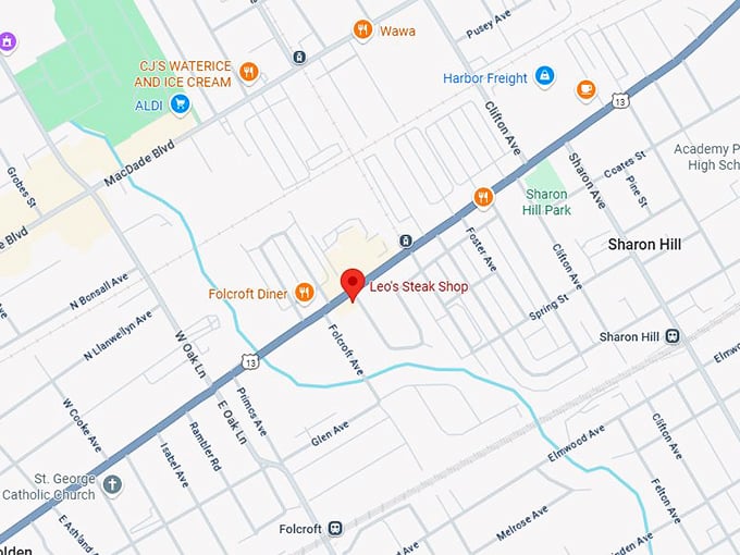 16. leo’s steak shop map