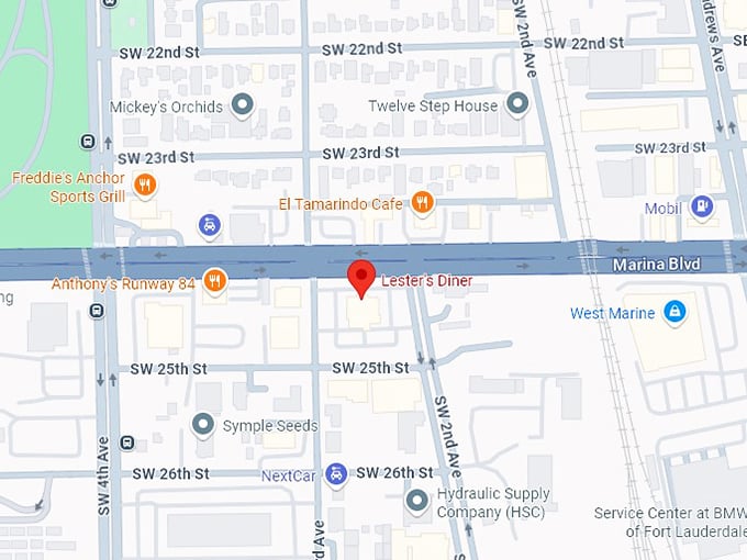 16. lester’s diner map
