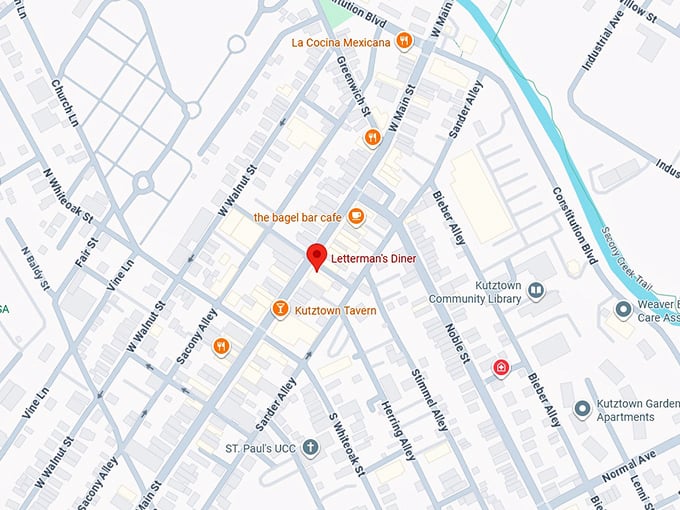 16. letterman’s diner map