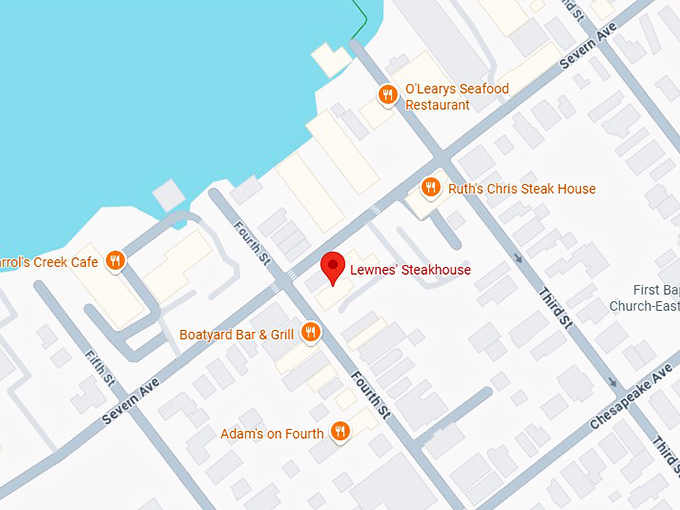 16. lewnes' steakhouse map