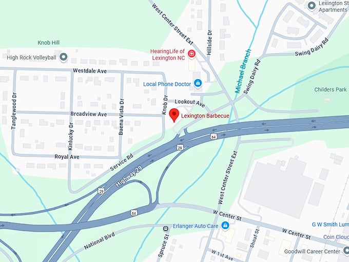 16. lexington barbecue map