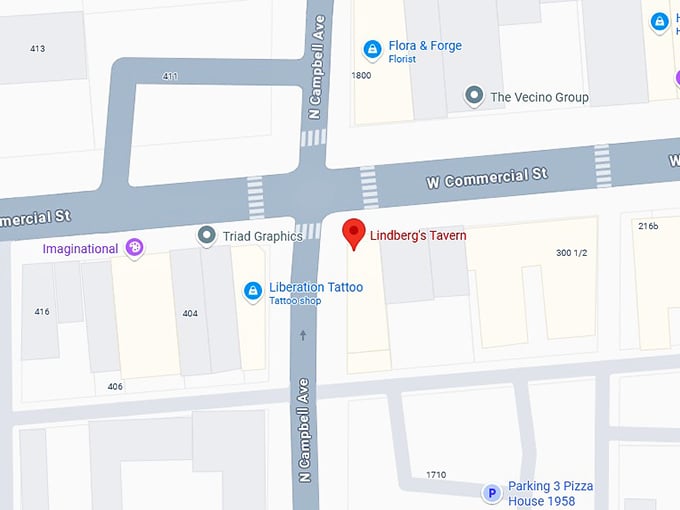 16. lindberg's tavern map