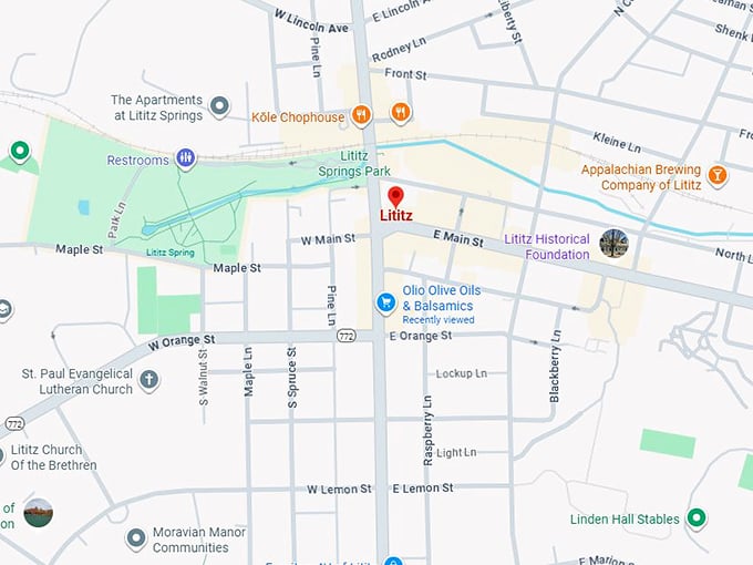16. lititz pa map