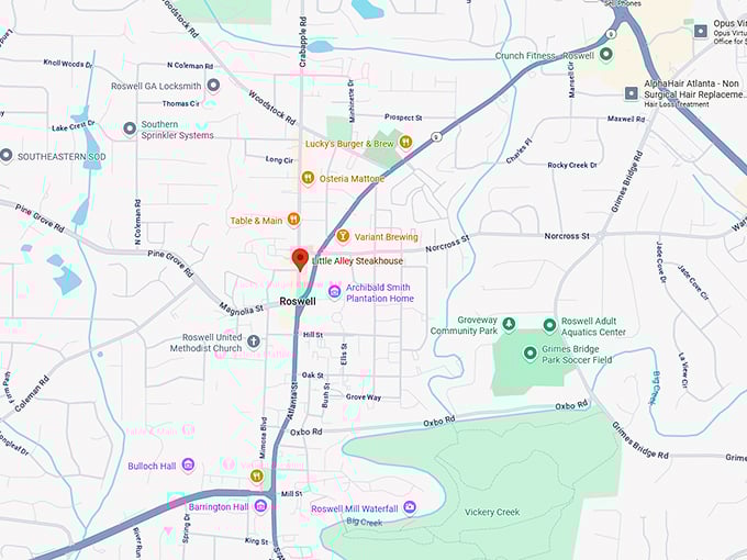 16. little alley steakhouse map