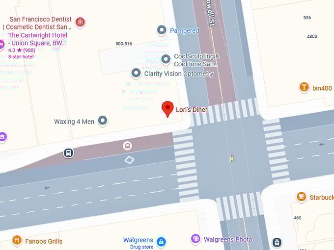 16. lori's diner map