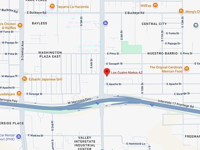 16. los cuatro nietos az map