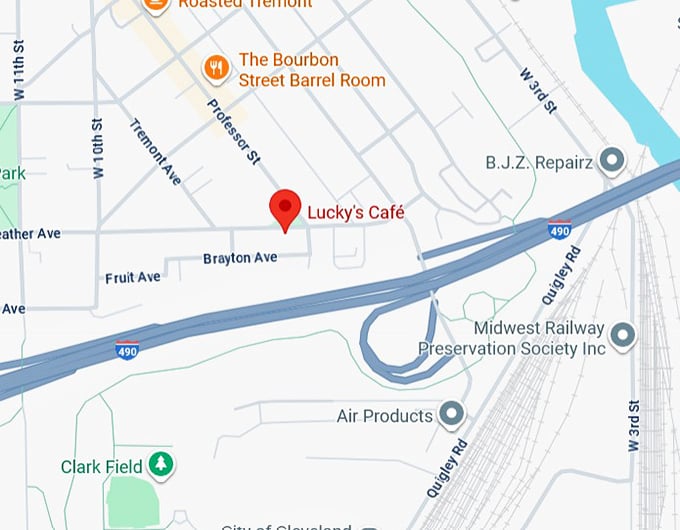 16. lucky’s cafe map