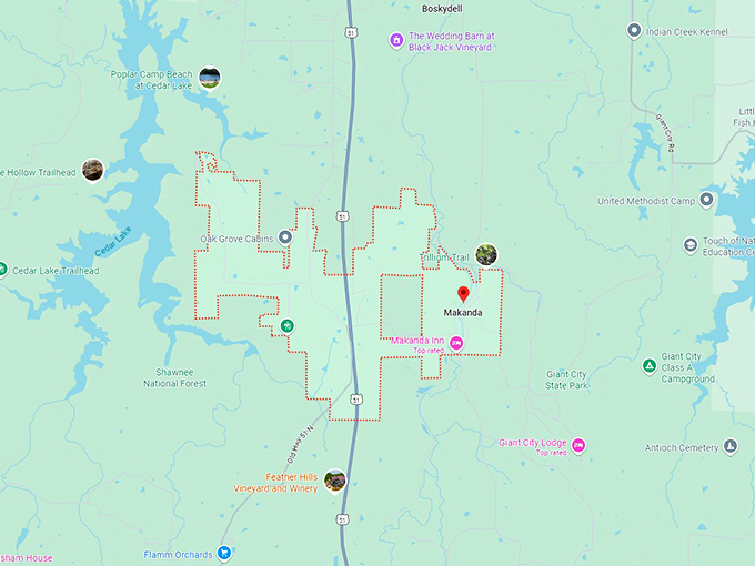 16. makanda map