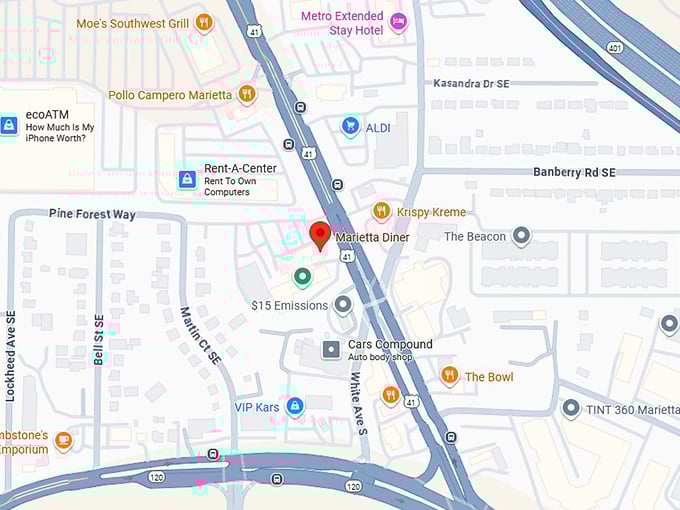 16. marietta diner map