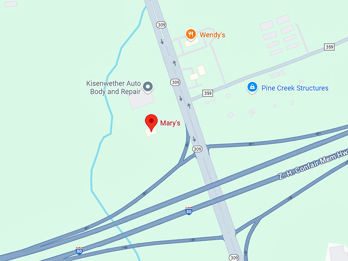 16. mary’s family restaurant map