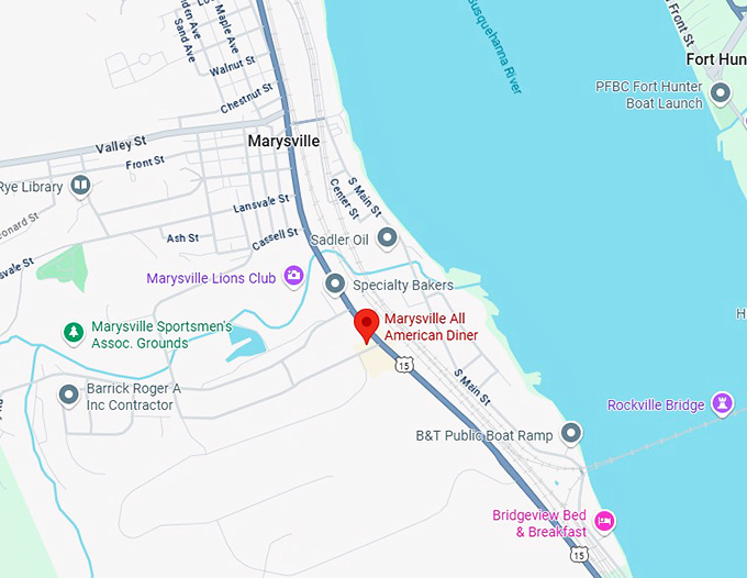 16. marysville all american diner map