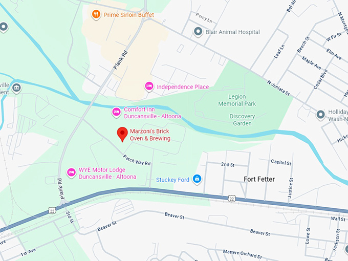 16. marzoni’s brick oven & brewing co. map