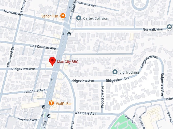 16. max city bbq map