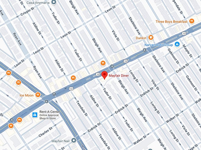 16. mayfair diner map
