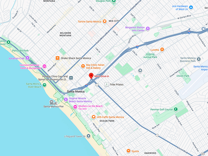 16. mel's drive‑in map