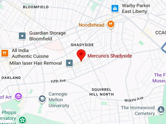 16. mercurio’s shadyside map