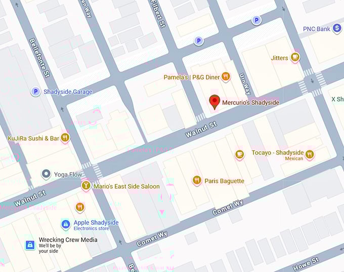 16. mercurio's shadyside map