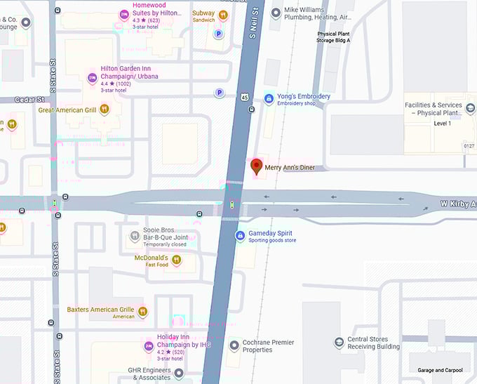 16. merry ann's diner map