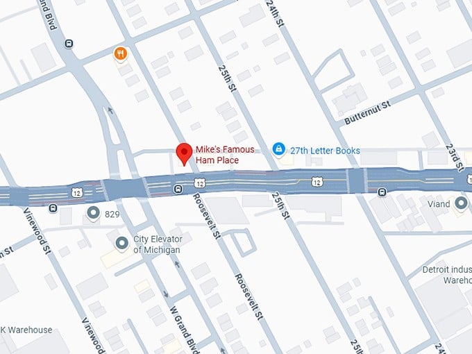 16. mike’s famous ham place map