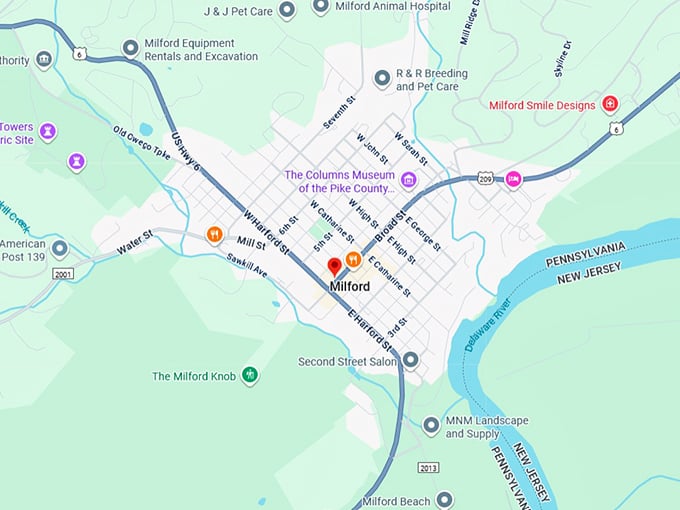 16. milford map